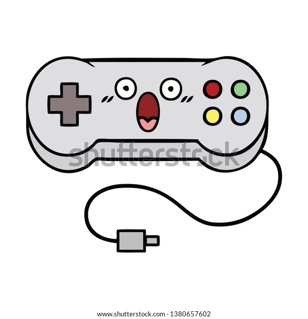 Cute Cartoon Game Controller Stock Illustration 1380657602 | Shutterstock