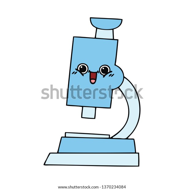 Cute Cartoon Microscope Stock Illustration 1370234084 | Shutterstock
