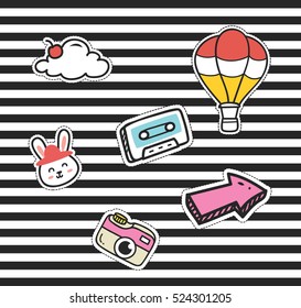 Cute Cartoon Patch Background Stock Illustration 524301205 | Shutterstock