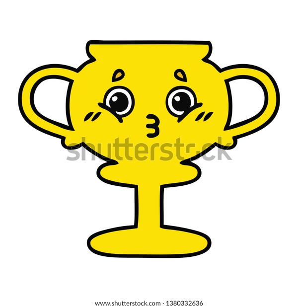 Cute Cartoon Trophy Stock Illustration 1380332636 | Shutterstock