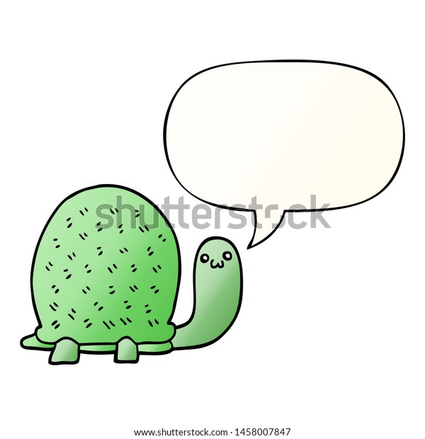 Cute Cartoon Turtle Speech Bubble Smooth Stock Illustration 1458007847 ...