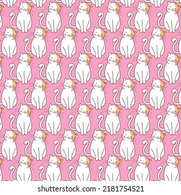 Cute Cat Seamless Pattern Background Design Stock Illustration 2181754521 | Shutterstock