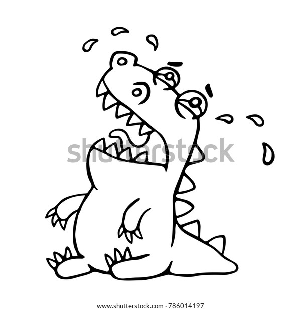 Cute Crying Dragon Stock Illustration 786014197 | Shutterstock