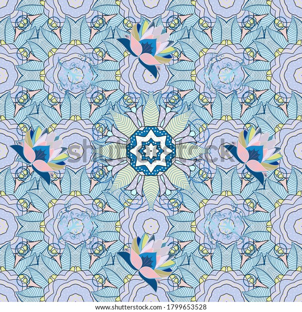 Cute Fabric Pattern Colour Spring Theme Stock Illustration 1799653528 ...