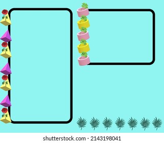 Cute Frame Background Design Stock Illustration 2143198041 | Shutterstock