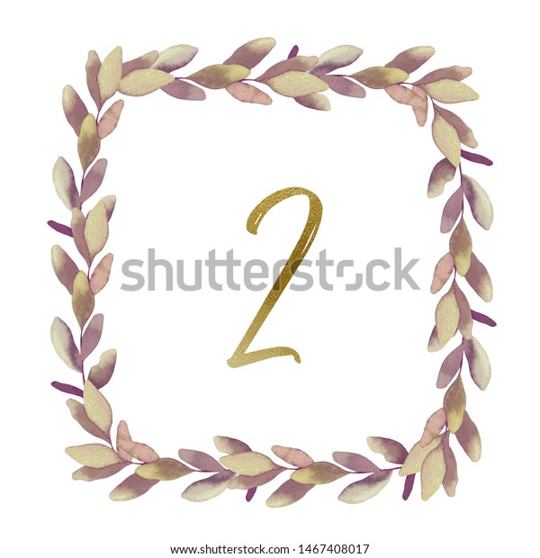 Cute Frame Eucalyptus Number 2 Text Stock Illustration 1467408017 ...