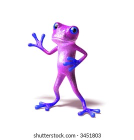 Cute Frog Saying Hello Stock Illustration 3451811