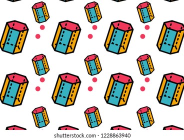 Cute Geometry Abstract Background Stock Illustration 1228863940 ...