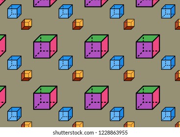 Cute Geometry Abstract Background Stock Illustration 1228863955 ...