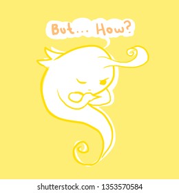 Cute Ghost Guy Stock Illustration 1353570584 | Shutterstock