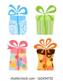 Cute Gift Boxes Collection Stock Illustration 162434732 | Shutterstock