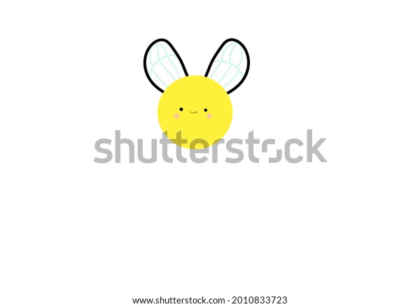 Cute Isolated Firefly White Background Stock Illustration 2010833723 ...