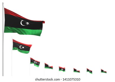 Cute Libya Isolated Flags Placed Diagonal Stock Illustration 1411075310 ...