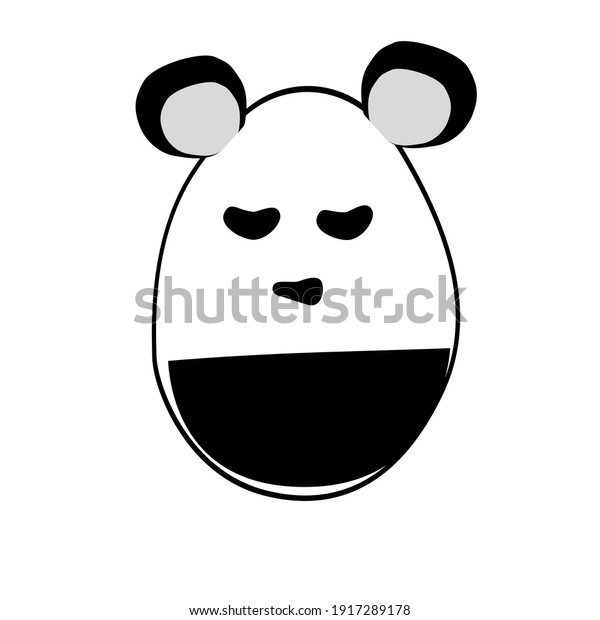 Cute Panda Background White 库存插图 1917289178 | Shutterstock