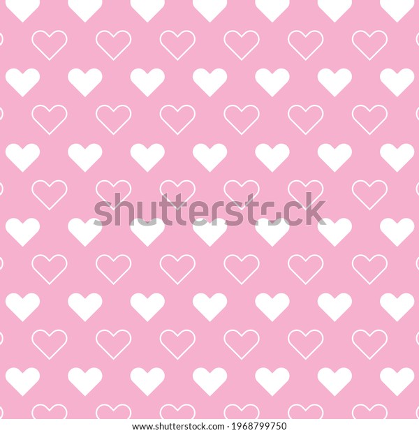 Cute Pastel Pink Pattern Wirth Various Stock Illustration 1968799750 ...