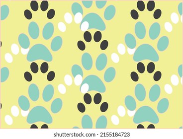Cute Paw Print Background Pattern Wallpaper Stock Illustration ...