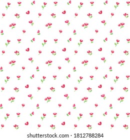 Cute Pink Flower Pattern Spring Stock Illustration 1812788284 ...