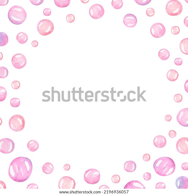Cute Pink Frame Bubbles Bubble Gum Stock Illustration 2196936057 ...