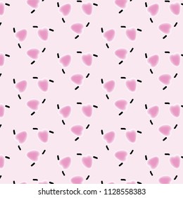 Cute Pink Heart Repeat Pattern Illustration Stock Illustration ...