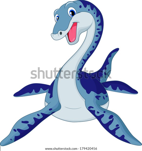 Cute Plesiosaurus Cartoon Stock Illustration 179420456 | Shutterstock