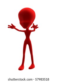 Cute Red Alien Creature Calming Crowd Stock Illustration 57983518 ...