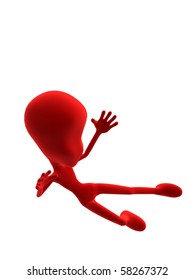 Cute Red Alien Creature Taking Dive 스톡 일러스트 58267372 | Shutterstock