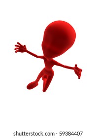 Cute Red Alien Creature Relaxing Looking 스톡 일러스트 58267375 | Shutterstock