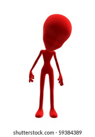 Cute Red Alien Looking Down: ilustración de stock 59384389 | Shutterstock