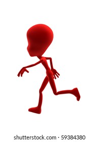 Cute Red Alien Creature Standing Ready Stock Illustration 58267363 ...