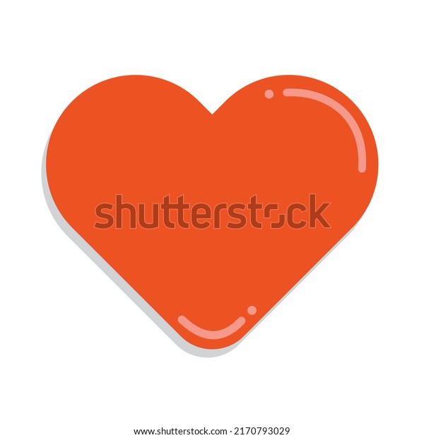 Cute Red Heart Shadow Stock Illustration 2170793029 | Shutterstock