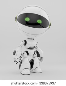 Cute Robotic Creature Circle Robot Green Stock Illustration 338875937 ...