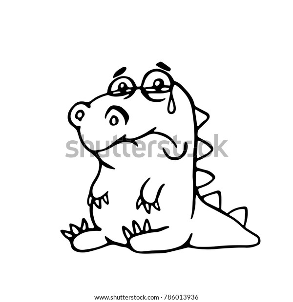 Cute Sad Dragon Stock Illustration 786013936 | Shutterstock