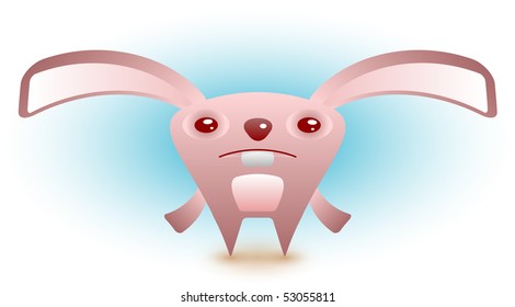 Cute Sad Easter Bunny Looking His Stock Illustration 53055811 ...
