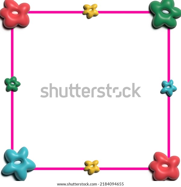 Cute Simple Cartoon Frame Suitable Kids Stock Illustration 2184094655 ...