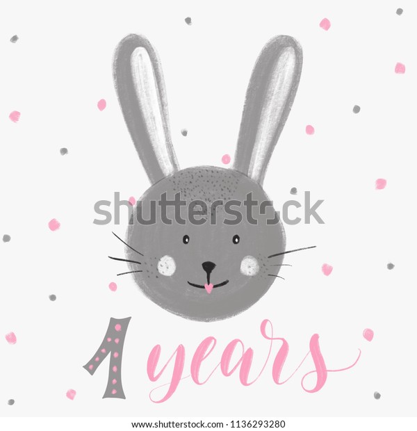 Cute Simple Gray Smiling Stylish Girl Stock Illustration 1136293280 ...