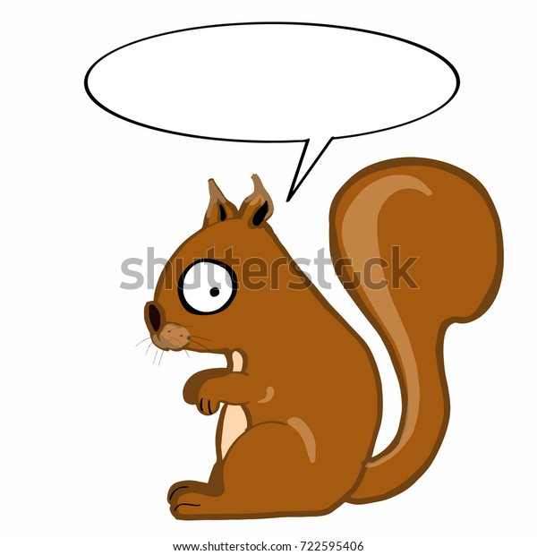 Cute Squirrel Speaking Stock Illustration 722595406 | Shutterstock