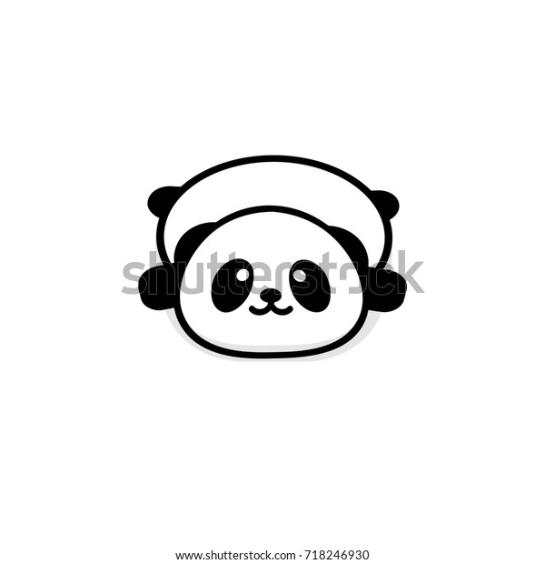 Cute Stout Panda Rest Lying Down Stock Illustration 718246930 ...