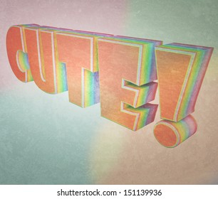 Cute Word 3d Rendering Stock Illustration 151139936 | Shutterstock