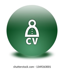 Cv Button Isolated Stock Illustration 1349263001 | Shutterstock