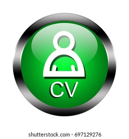 Cv Button Isolated 3d Illustration Stock Illustration 697129276 ...