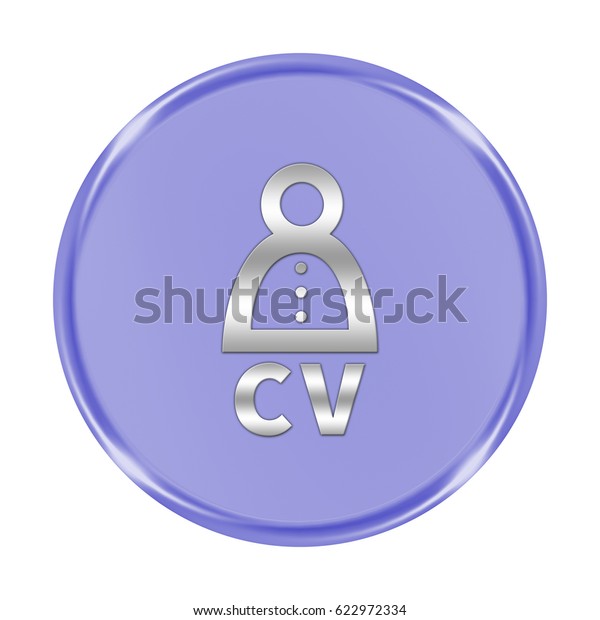 Cv Button Isolated 3d Illustration Stock Illustration 622972334 ...