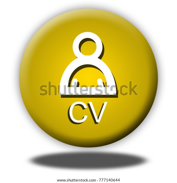Cv Button Isolated 3d Illustration Stock Illustration 777140644 ...