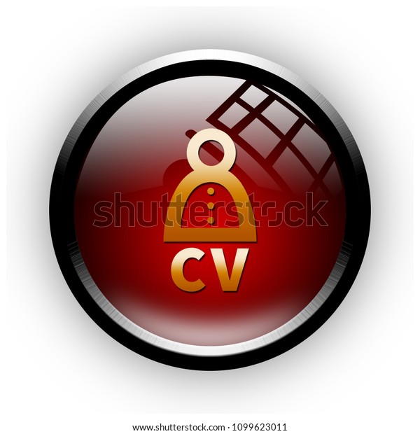 Cv Button Isolated Stock Illustration 1099623011 | Shutterstock