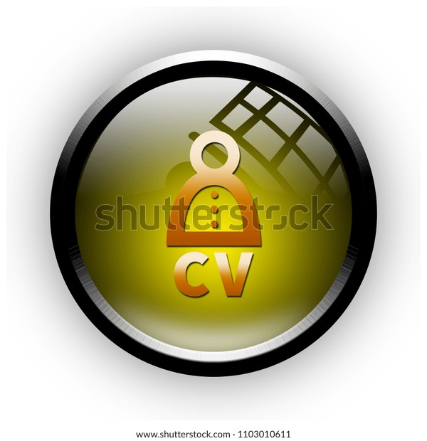 Cv Button Isolated Stock Illustration 1103010611 | Shutterstock