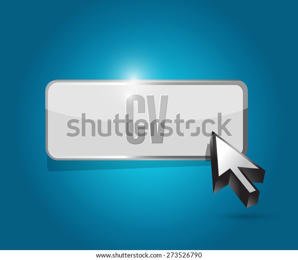 Cv Curriculum Vitae Button Sign Concept: ภาพประกอบสต็อก 273526790 ...