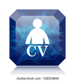 Cv Icon Blue Website Button On Stock Illustration 538524844 | Shutterstock
