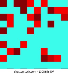 Cyan Red Pixel Design Vector Stock Illustration 1308656407 | Shutterstock
