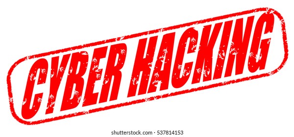 Cyber Hacking Red Stamp On White Stock Illustration 537814153 ...