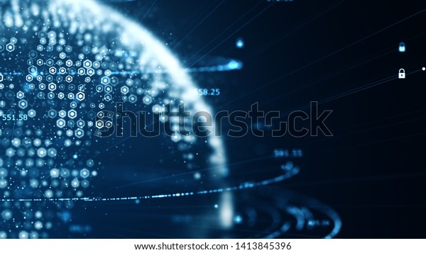 Cyber Security Global Communication Concept Analysis: ภาพประกอบสต็อก ...