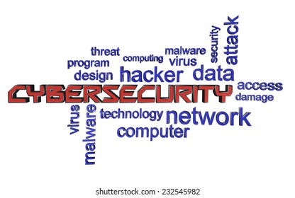 Cyber Security Related Word Cloud Collage Stock Illustration 232545982 ...
